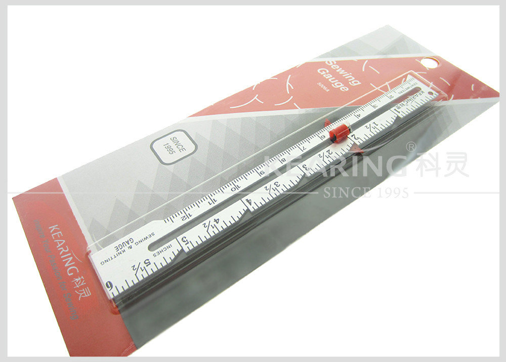 6inch / 12.7cm Aluminum Sewn Knitting Gauge With Screen Printing