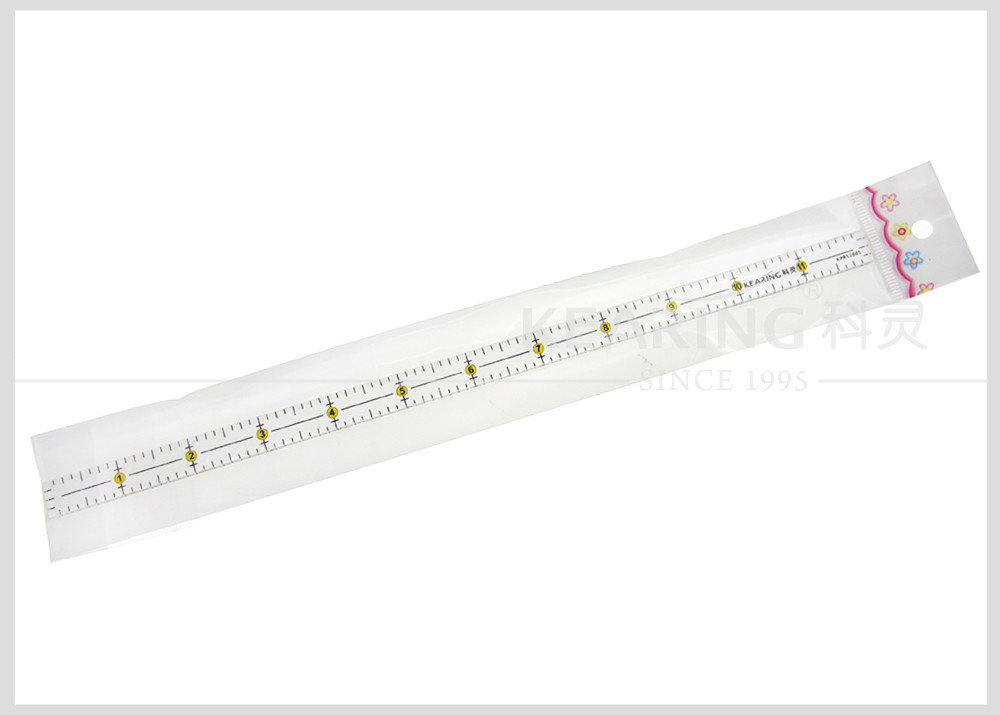 Rigid Acrylic Plastic Patchwork Quilting Ruler 0.5 * 12 Inch For Tailors