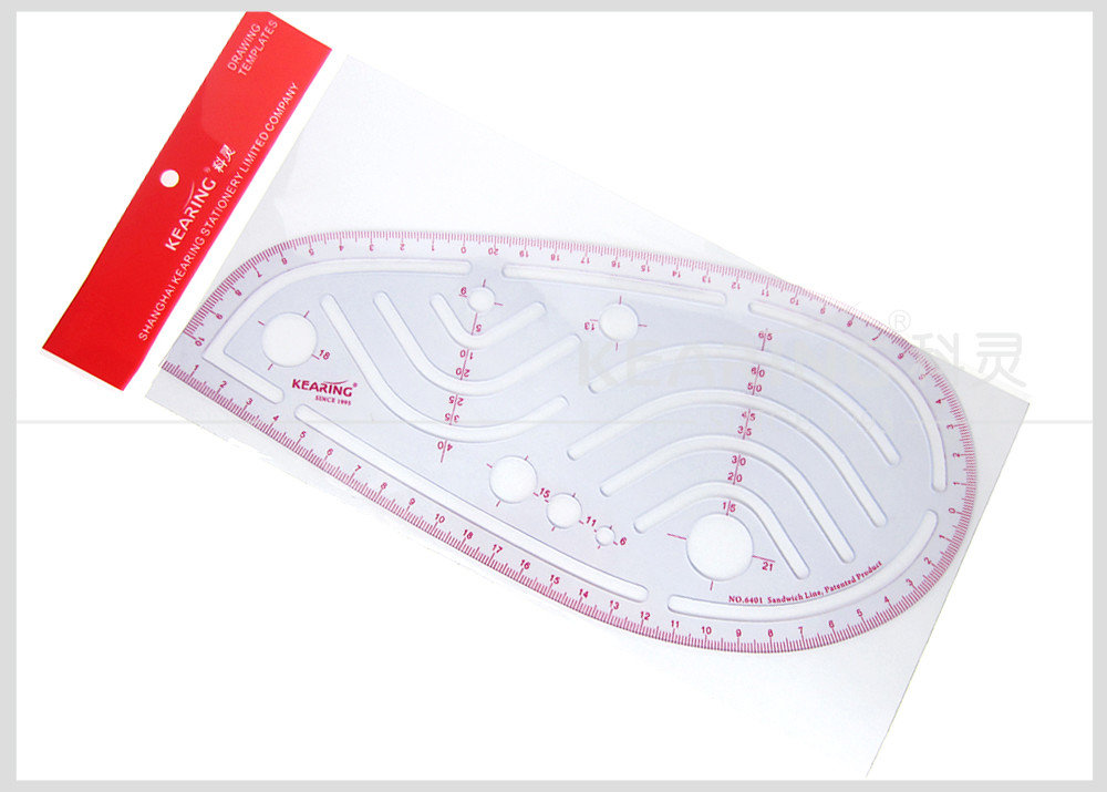 Kearing soft flexible plastic  Vary Form Curve Ruler for Fashion Design # 6401