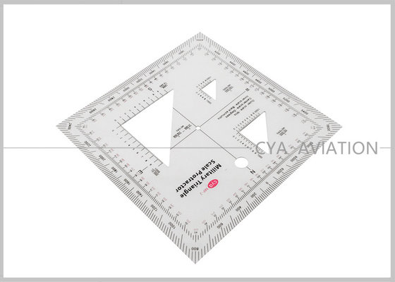 Square  Scale Protractor Military Template 12.7cmx12.7cm sandwich line printing for militry MP-2