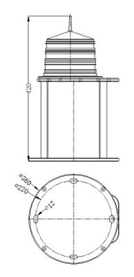 Tractive quality FAA L865/864 2000cd red medium intensity solar aviation lights for towers crane chimney building
