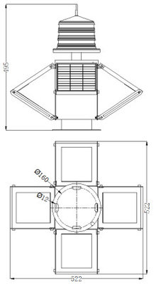 Awesome waterproof 12v14ah rechargable SS material solar airport direction guide lamps for airport