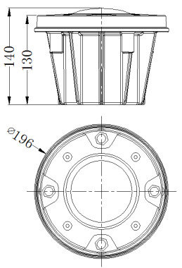 High repulation in UAE 220v embedded helipad LED boundary light with fast shipping