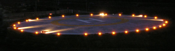 Fast and convenient to install blue color 6.6A elevated Led Taxiway side lights for helideck