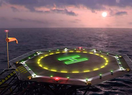 Manufactured in China Green TLOF helipad LED boundary lights for heliport