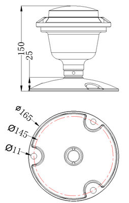 Superior quality 6.6A foldable corrosion proof Led boundary light for rescue heliport