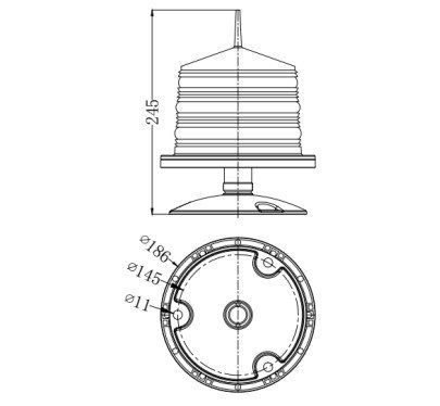 Global sale optional color solar powered elevated led perimeter light for heliport