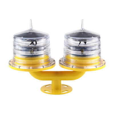 West Africa good sale one for standby double head solar energy low intensity aviation lights for chimney towers