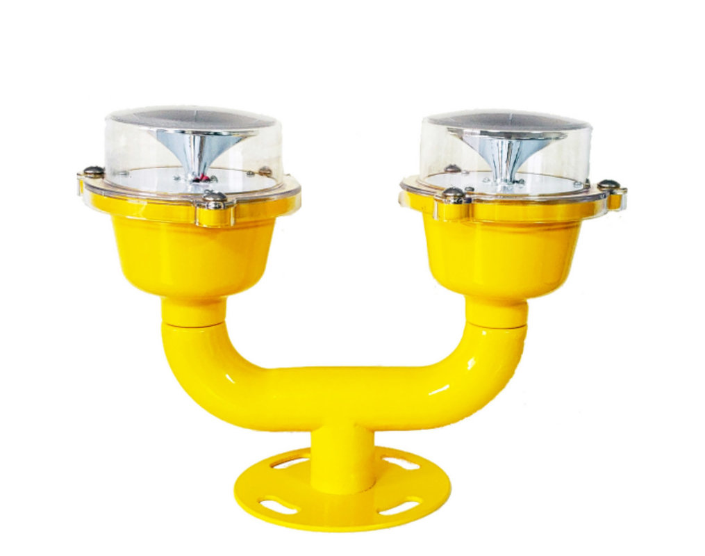 Enviroment friendly IP68 Optional working mode double light Led aviation signal lamps for chimney towers