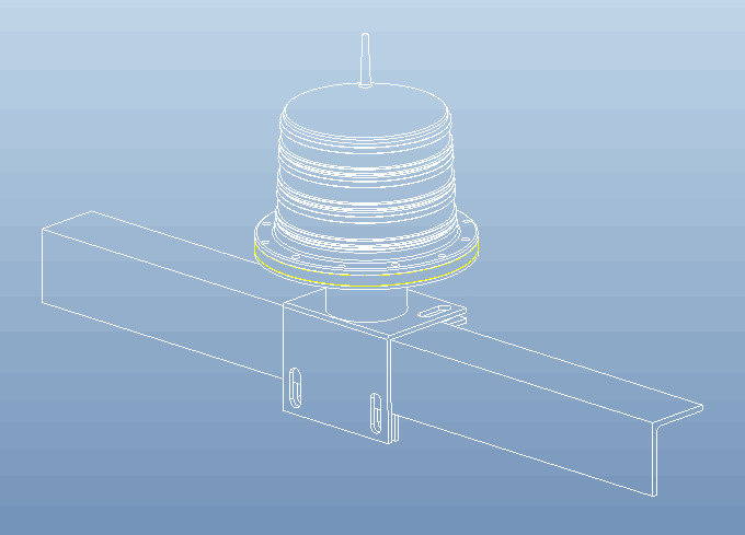 Quality assured 32.5cd flash rechargable tower low intensity type B Solar obstruction light for towers buildings