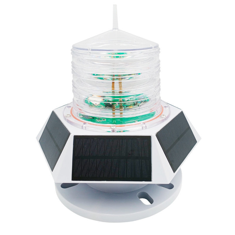 Latest model self contained IALA 350 light flash code solar marine buoy light for offshore windfarm n