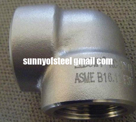 stainless ASTM A182 F304L threaded elbow