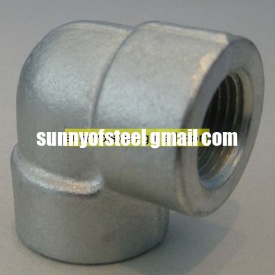 duplex stainless ASTM A182 F44 threaded elbow