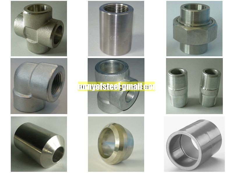 ASTM A182 F904L/UNS N08904/1.4539 forged socket threaded elbow tee cap cross coupling