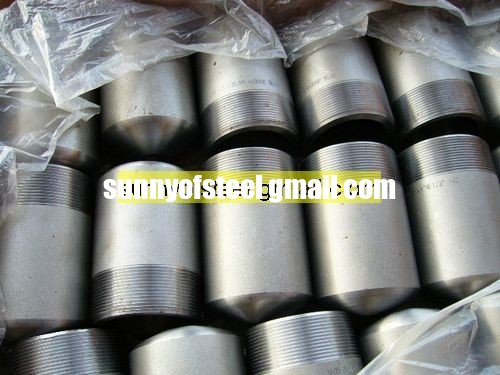 ASTM A182 F58 UNS S31266 forged socket threaded plug nipple boss union insert
