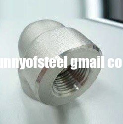 Screwed elbow 90 deg SMO254 3000LB NPT screwed according to ASTM A182
