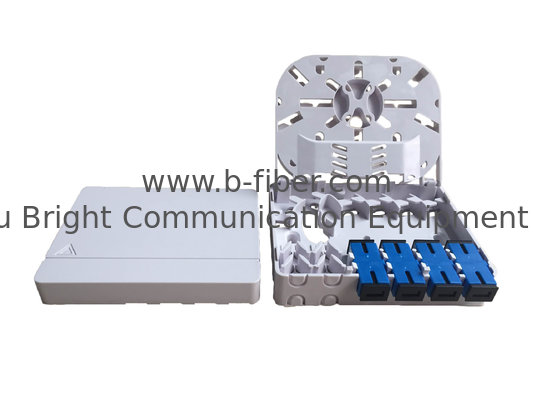 4 ports Mini wall mount fiber optic terminal box FTTH box fiber outlet faceplate 4 ports indoor