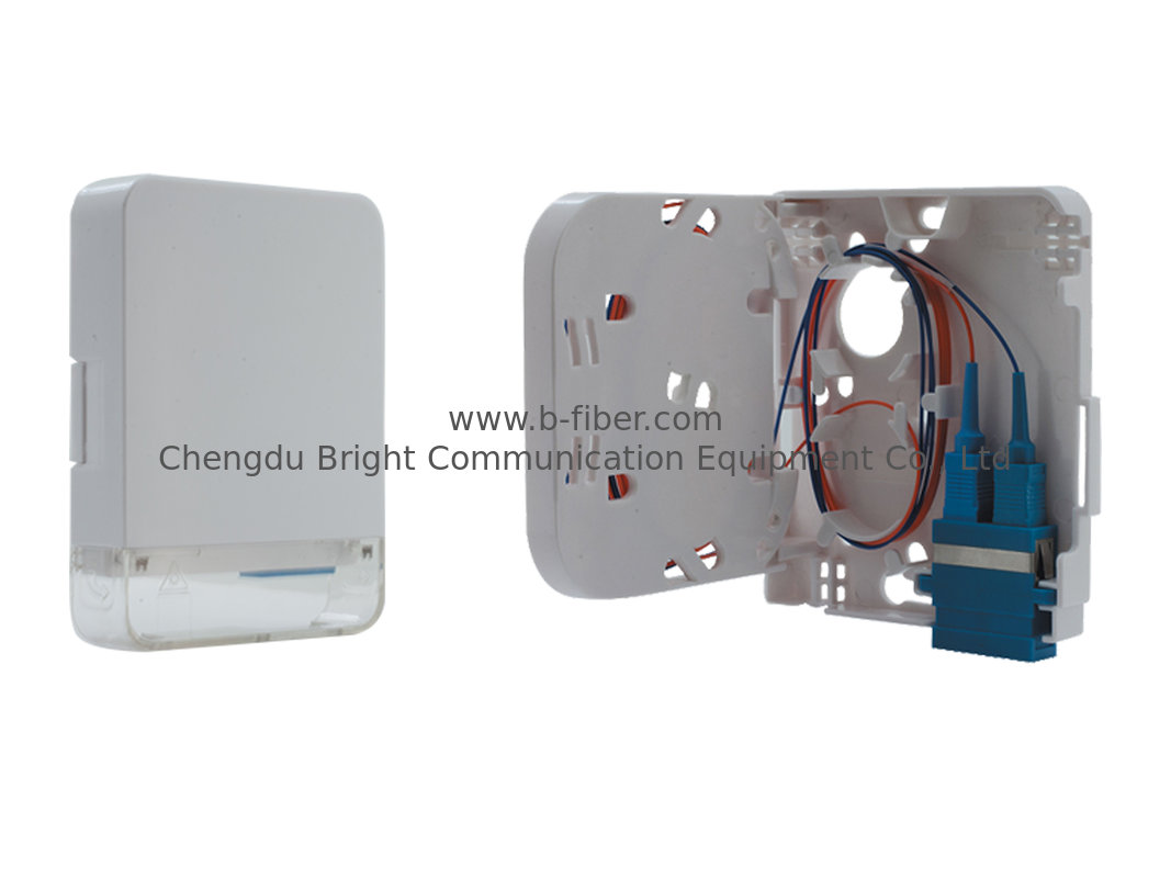 2 ports Mini wall mount fiber optic terminal box FTTH BOX fiber outlet 2SC ABS indoor
