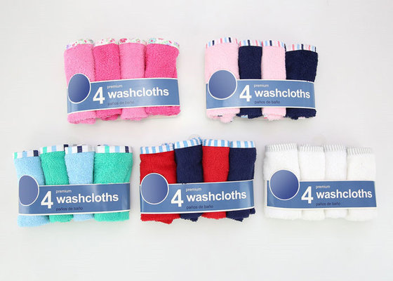 4pk Woven Washcloth 9x9" 300GSM 100% Cotton Quick Suction Sweat