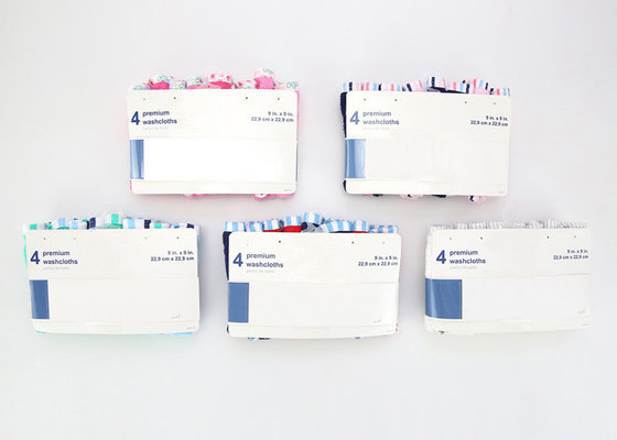 4pk Woven Washcloth 9x9" 300GSM 100% Cotton Quick Suction Sweat