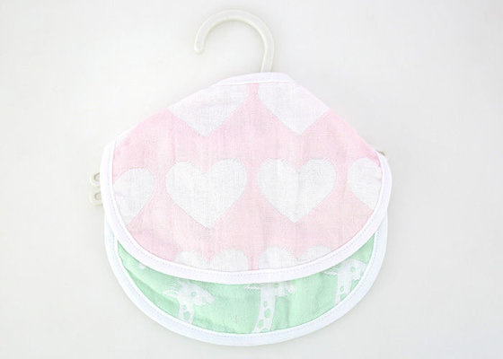 2pk Jacquard Infant Baby Feeding Bibs / Toddler Drool Bibs Healthy And Safe