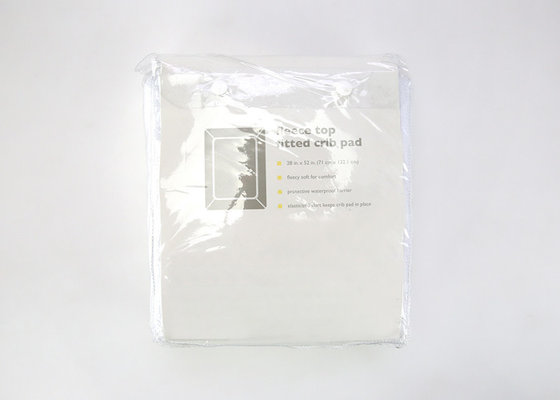 Non Woven Waterproof Crib Mattress Pad Fleece Top Fitted 100% Polyester Fabric