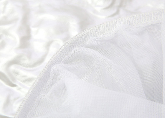 Non Woven Waterproof Crib Mattress Pad Fleece Top Fitted 100% Polyester Fabric