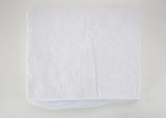 Non Woven Waterproof Crib Mattress Pad Fleece Top Fitted 100% Polyester Fabric