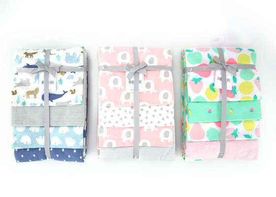 Multi Use Endurable Soft Baby Blankets Woven 100 Percent Cotton 30X40"