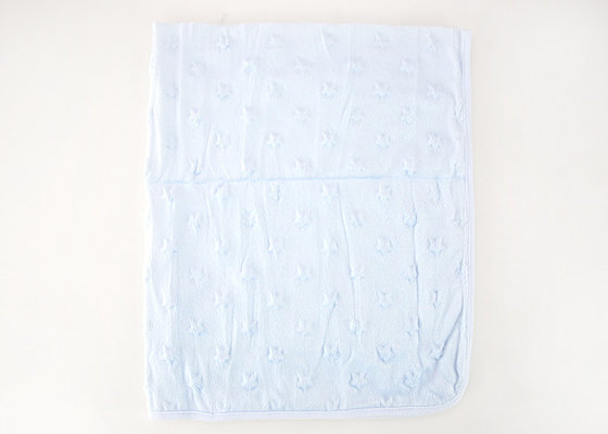 Custom Made 100 Polyester Baby Blanket , Knitted Flannel Baby Girl Pram Blanket