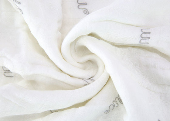Funky Muslin Baby Boy Pram Blankets , Woven Bamboo Cotton Baby Blanket 90G