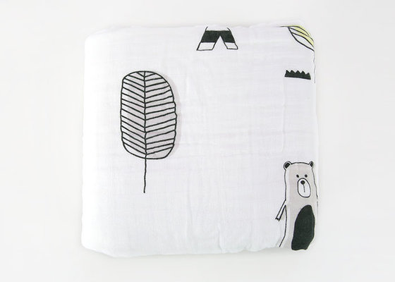 Trendy Cozy  Toddler Cotton Blanket , Lightweight Baby Blankets For Summer
