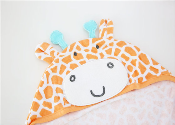 Print Knit Terry Baby Wrap Around Blanket , Swaddle Cotton Blanket No Fluorescent