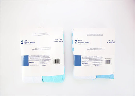 Hooded Winter Baby Swaddle Blankets 2pk Knit Terry Type Great Water Absorbtion