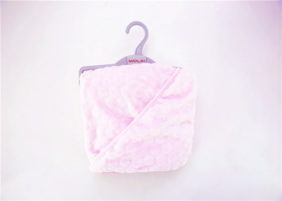 100% Polyester Baby Swaddle Blankets Knit Flannel Toddler Hooded Towel 240G