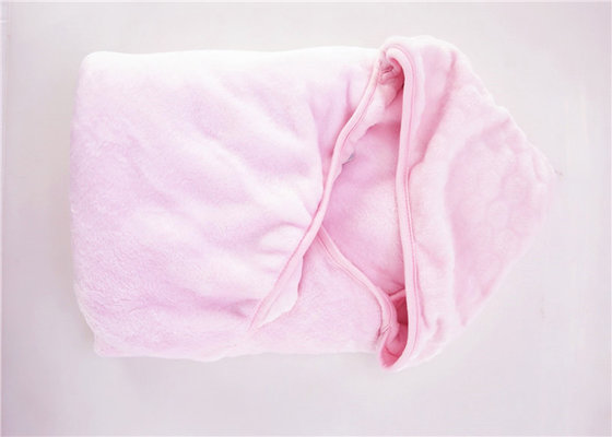 100% Polyester Baby Swaddle Blankets Knit Flannel Toddler Hooded Towel 240G