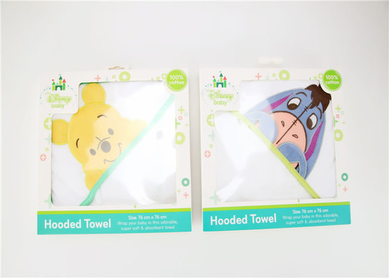 Woven Terry Hooded Baby Swaddle Blankets For Bath Towel Soft Feeling