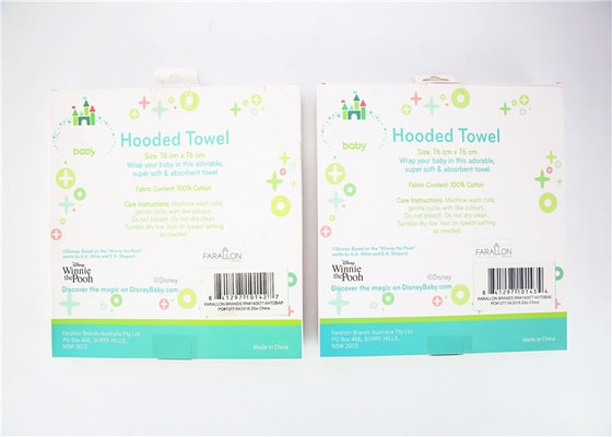 Woven Terry Hooded Baby Swaddle Blankets For Bath Towel Soft Feeling