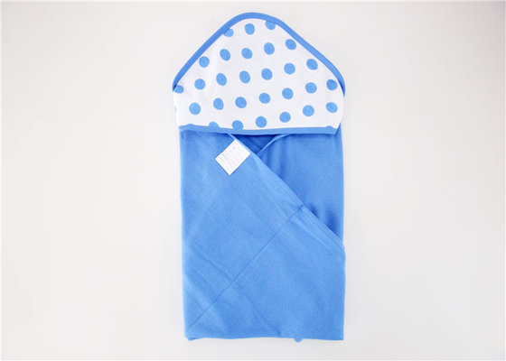 Newborn Baby Swaddle Blankets 2pk Knit Terry Hooded Towel Ventilation 200G
