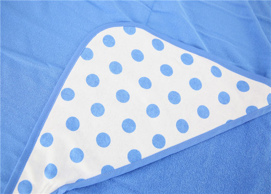 Newborn Baby Swaddle Blankets 2pk Knit Terry Hooded Towel Ventilation 200G
