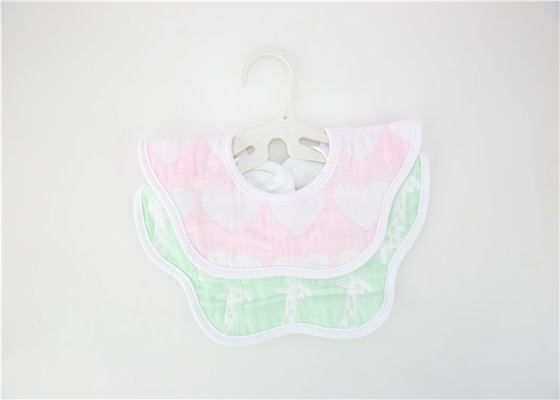 2pk Jacquard Milk Feeding Bibs , Wipeable Baby Boy Dribble Bibs High Wter Asorption