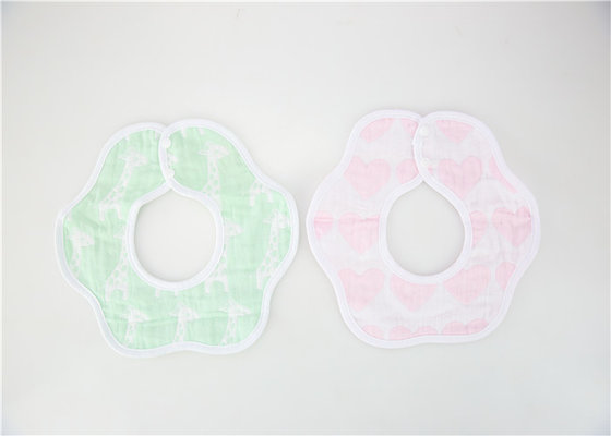 2pk Jacquard Milk Feeding Bibs , Wipeable Baby Boy Dribble Bibs High Wter Asorption