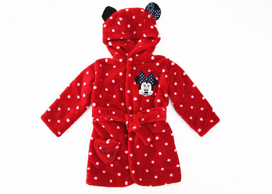 Polyester Coral Fleece Baby Bath Robes 300G Lightweight Machine Washable