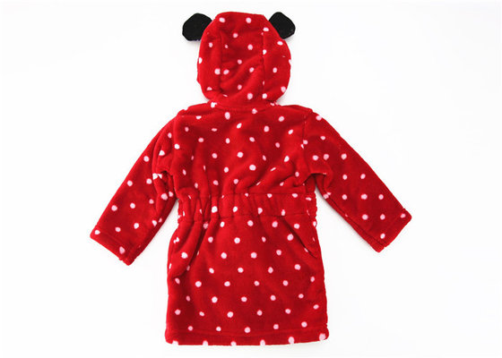 Polyester Coral Fleece Baby Bath Robes 300G Lightweight Machine Washable