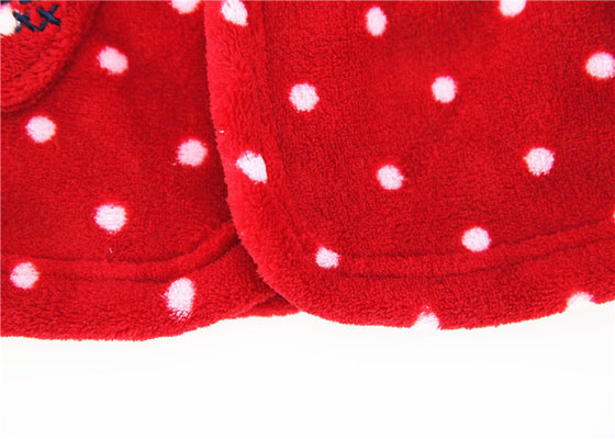Polyester Coral Fleece Baby Bath Robes 300G Lightweight Machine Washable