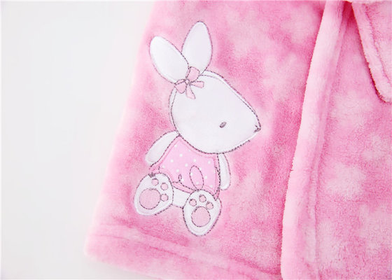 Warm Comfortable Baby Hooded Bathrobe , Coral Fleece Baby Towelling Robe