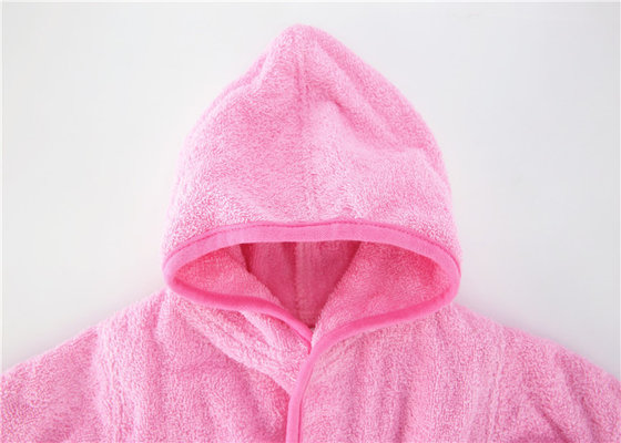 Natural Pink Toddler Cotton Bathrobe , Baby Shower Robe Cute Fun Designs