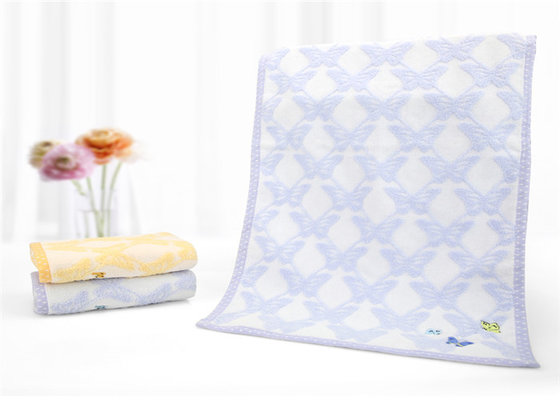 Machine Washable Luxury Baby Towels , Thick Embroidered Towels For Babies