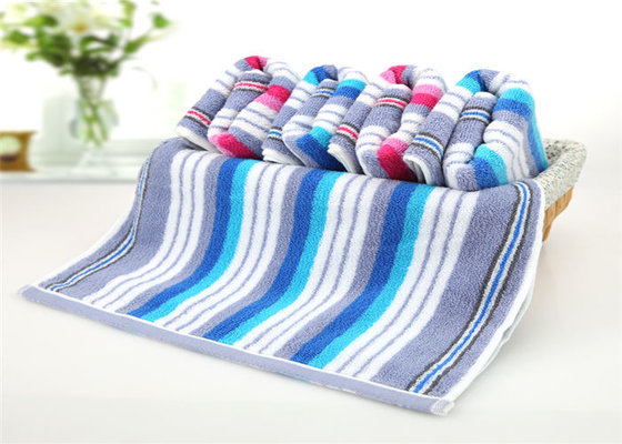 32 Strand Striped Baby Face Washers And Towels , Newborn Baby Towel High Density