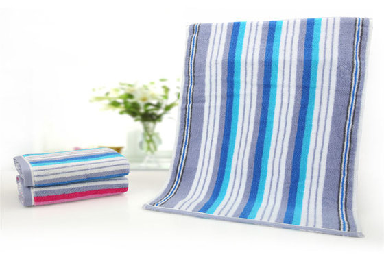 32 Strand Striped Baby Face Washers And Towels , Newborn Baby Towel High Density